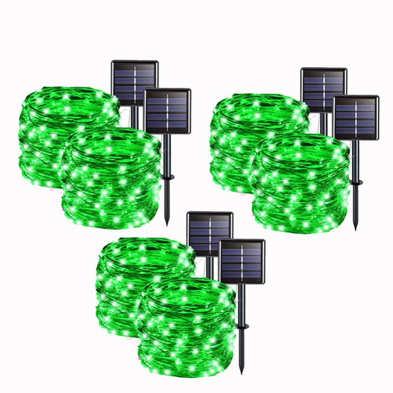 Pack de 6 15m solaire Fairy Tale Light, 150 LED 8 modes solaire Noël ...