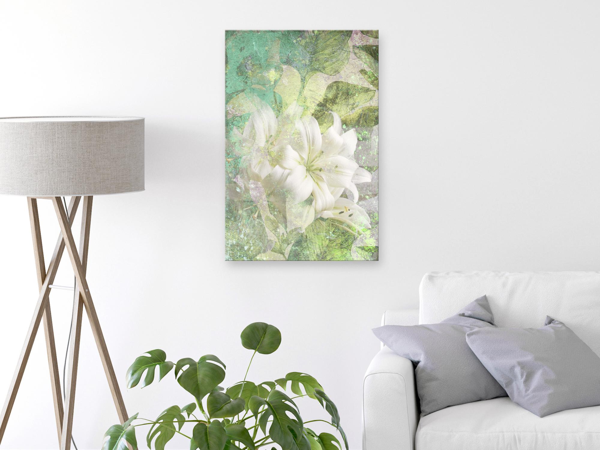 Tableau - Green Breath (1 Part) Vertical [40x60] | Leroy Merlin
