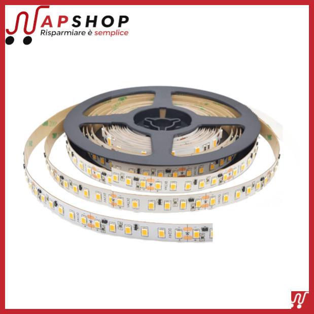 Striscia LED 24V 12W/Mt 120LED/Mt 6500k Luce Fredda IP20 5Mt 2835 LED ...