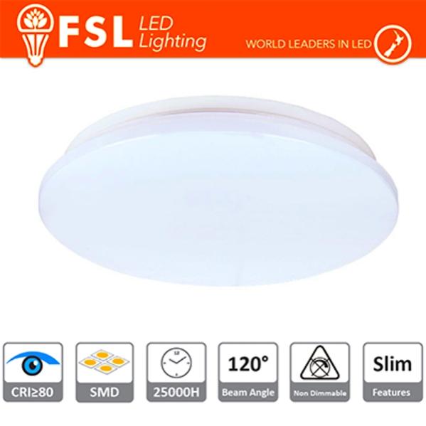 FSL FLLC172-18W5K Plafoniera LED 18W 5700k Luce Fredda 120 gradi 33 x 5 ...