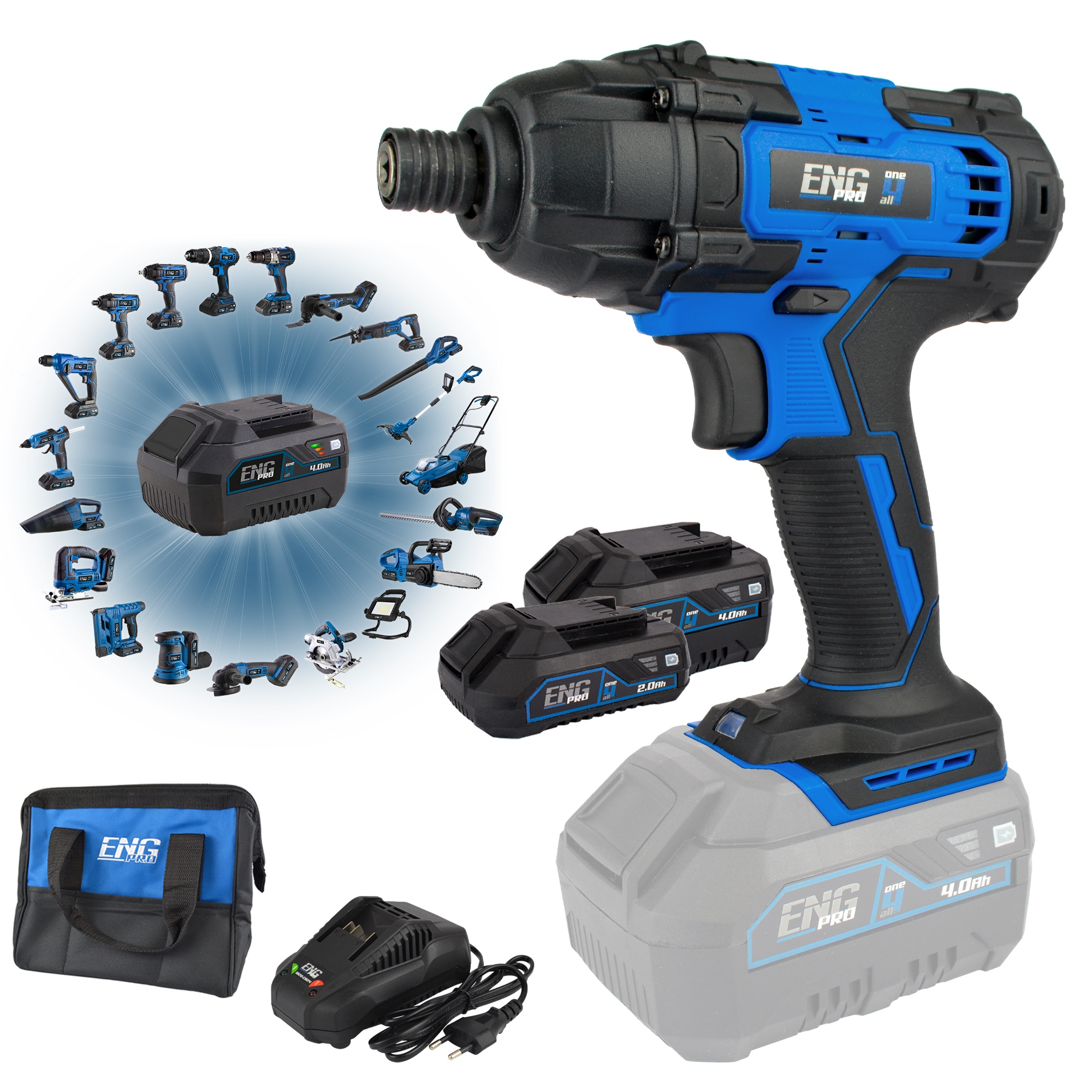 Avvitatore a impulsi 1/4" - Linea professionale ONE4ALL 20V - 2 ...