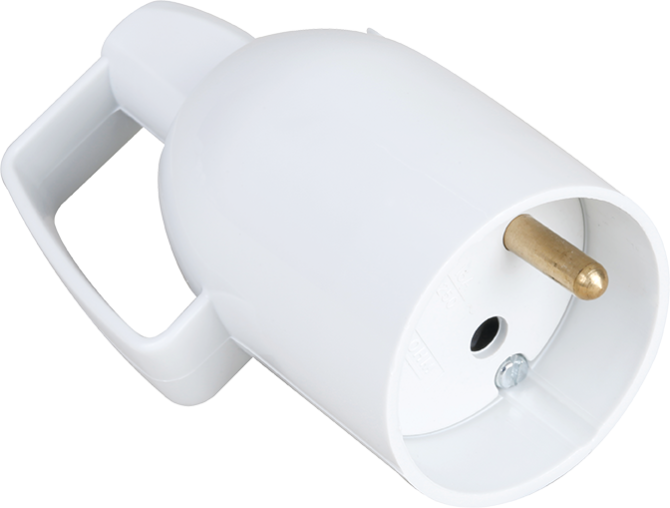 Prolongateur 16A femelle coiffe blanche (étiquette unitaire) avec ...