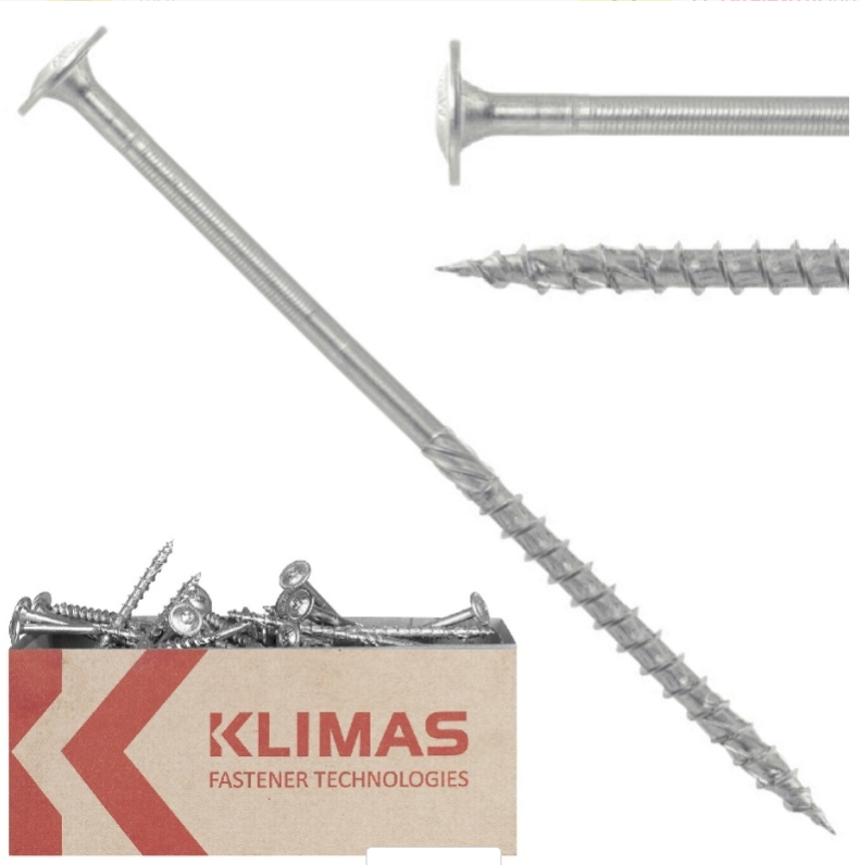 Vis à bois zinguée blanc - tête ronde - filetage partiel - empreinte ...