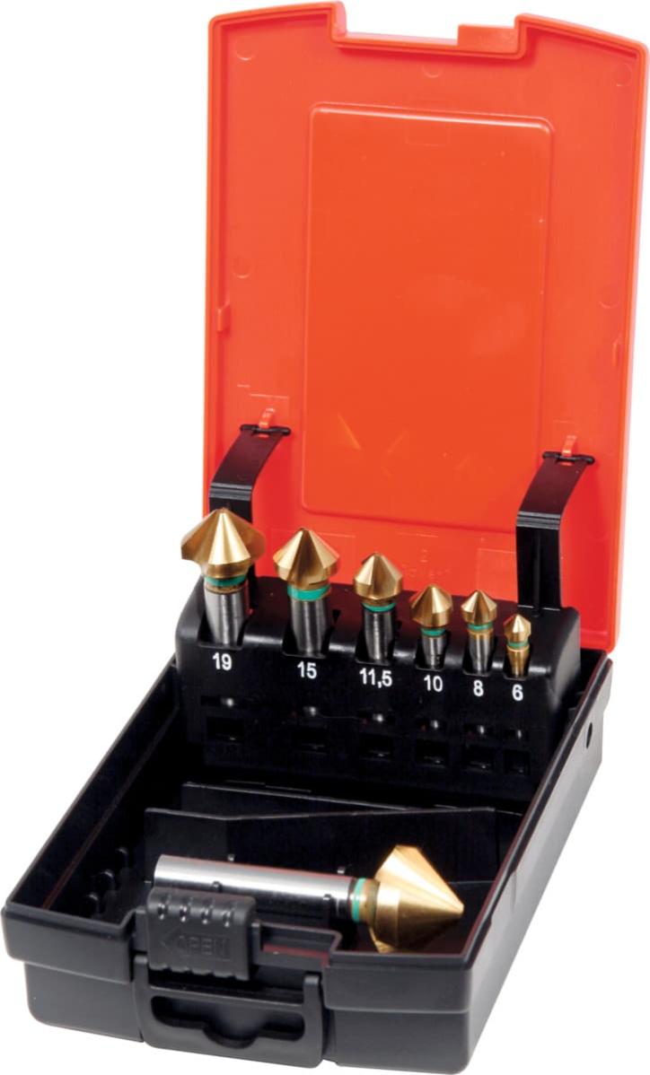 HOLEX - Set di svasatori conici n. art. 150180 in cassetta 90° TiN ...