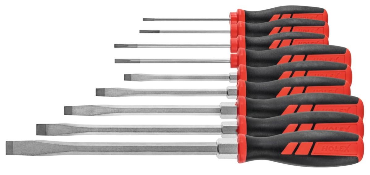 HOLEX - Set di giraviti per viti con intaglio, con impugnatura robusta ...