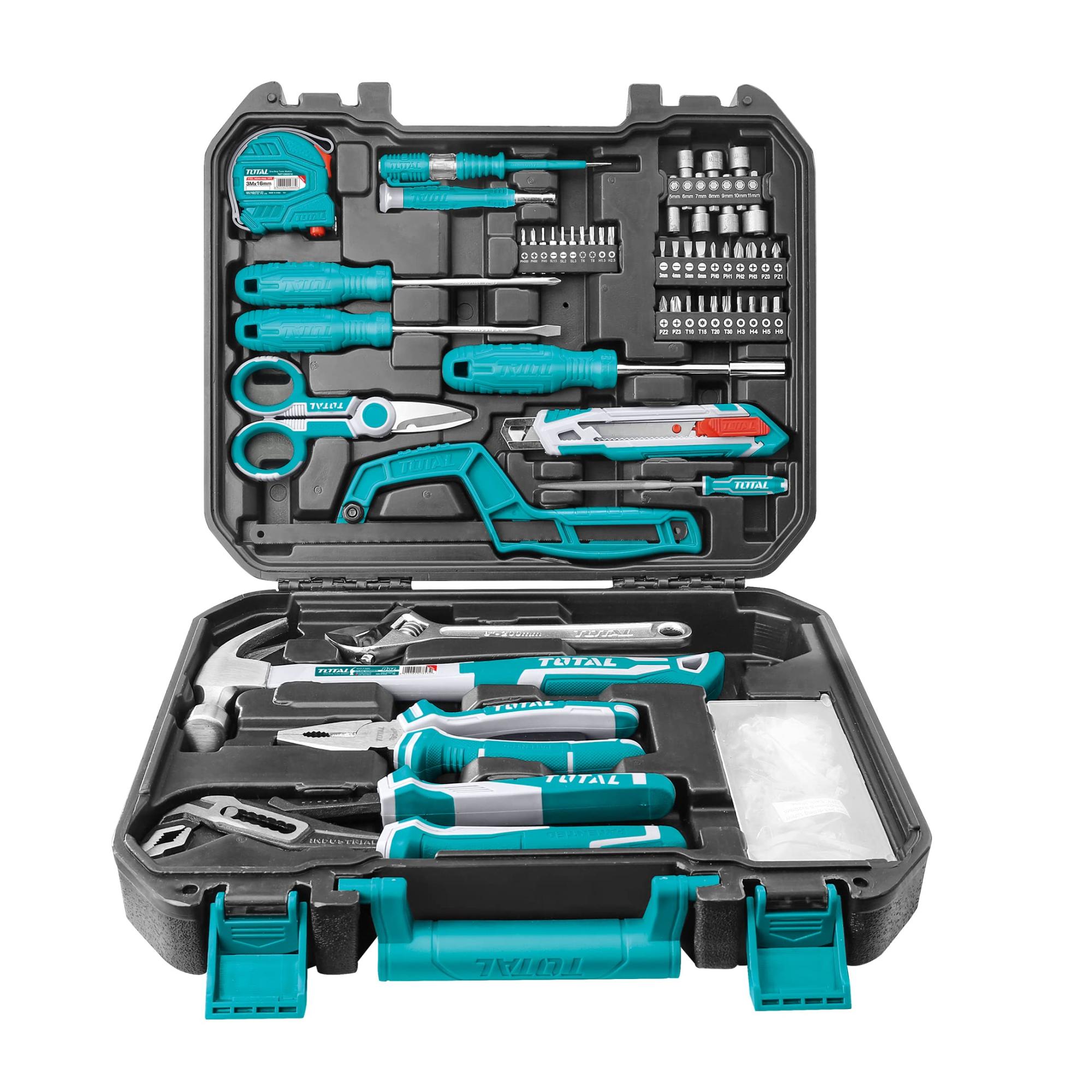 TOTAL - Coffret de 130 outils à main avec coffret | Leroy Merlin