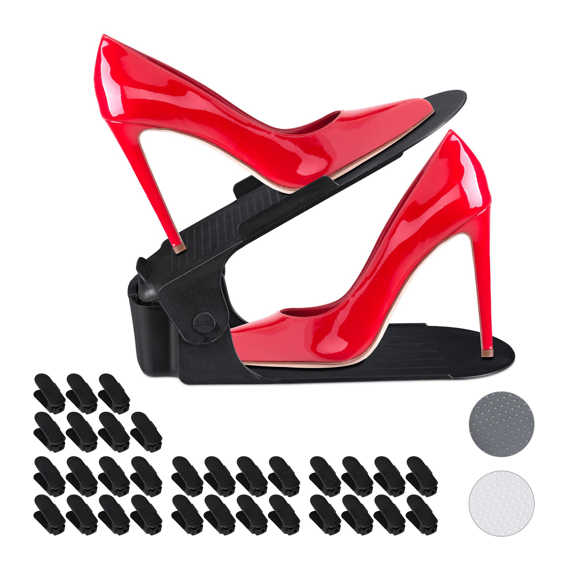 Support chaussures, lot de 32, hauteur réglable, organisateur de ...