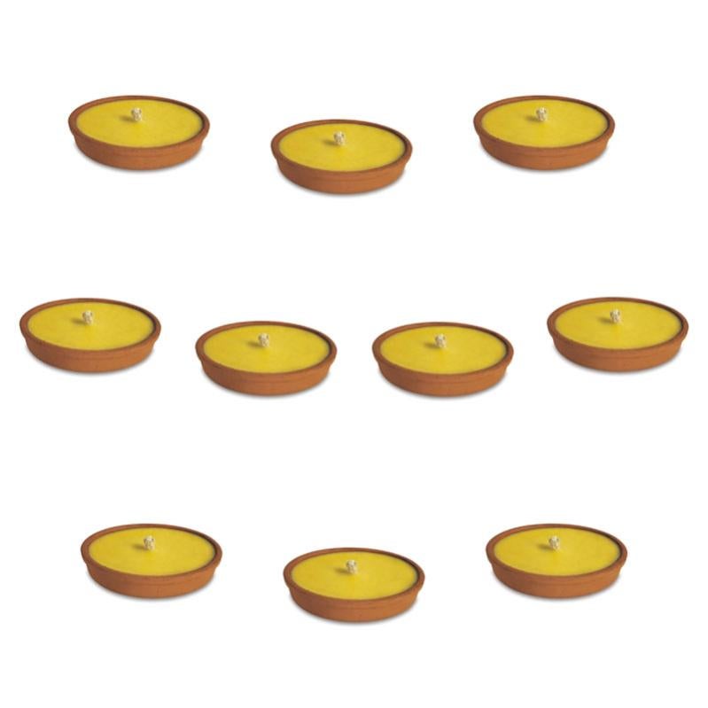 Candela alla Citronella per Giardino in Terracotta 10 Pz 10 cm ...