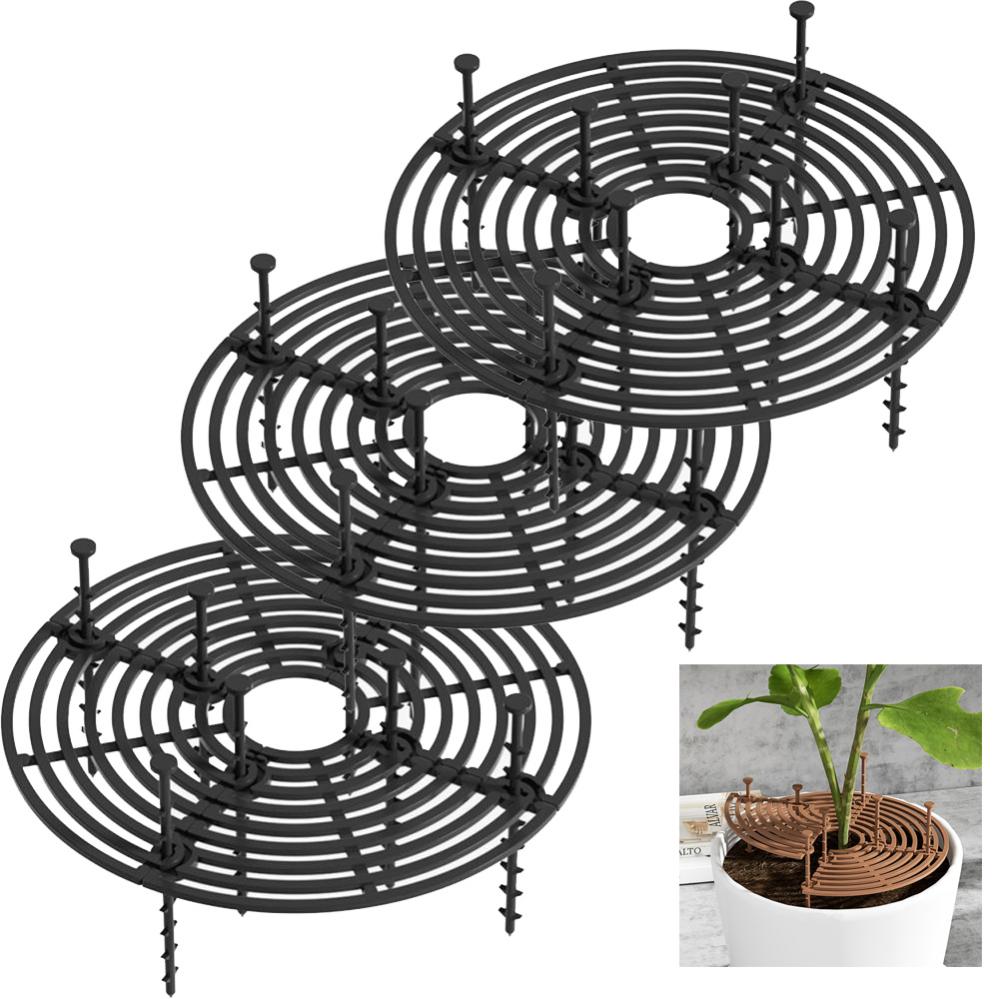 3pcs Garden Home Plant Pot Ground Guard con Nails Plant Pot Grid Flower ...