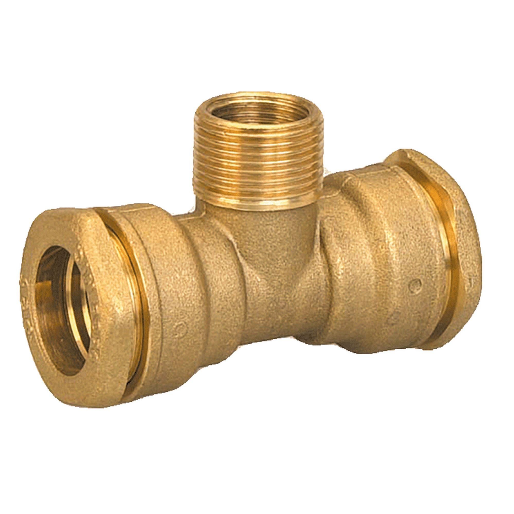 Té laiton compression ACS Mâle 1"1/2 Femelle 1"1/4 PE50 | Leroy Merlin