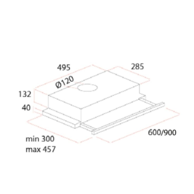 CAPPA SOTTOPENSILE SLIM 60 INOX 1 MOTORE SAMET | Leroy Merlin