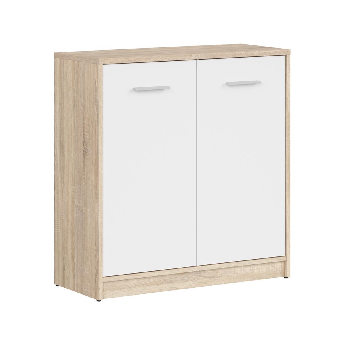Buffet 2 portes Ewen Bois et Blanc | Leroy Merlin