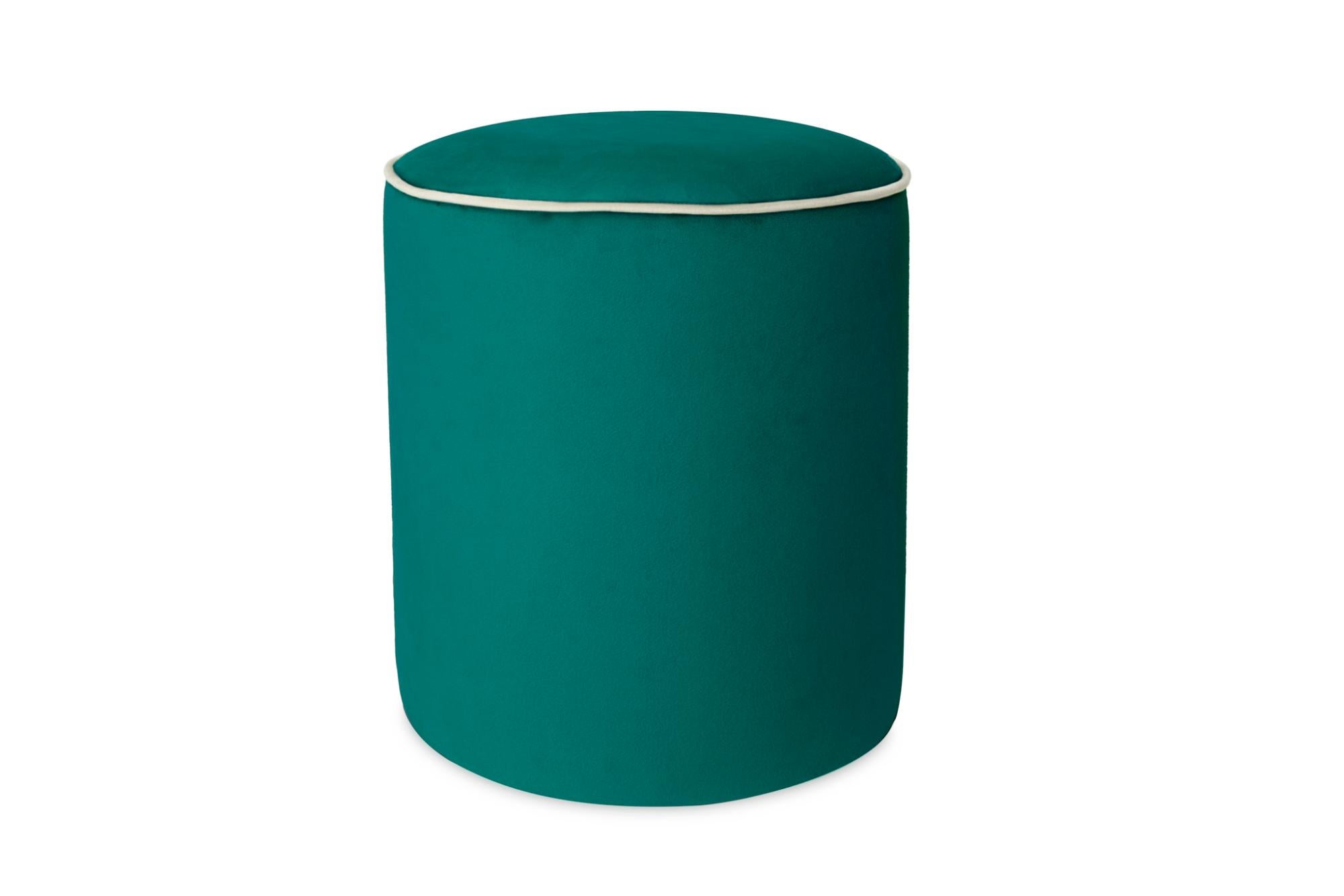 POUF TURCHESE SCURO Ø34X39CM | Leroy Merlin