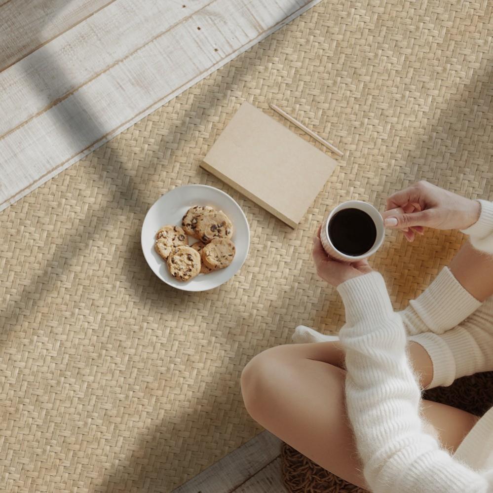 Alfombra Vinílica Wicker Natural 63X150 | Leroy Merlin