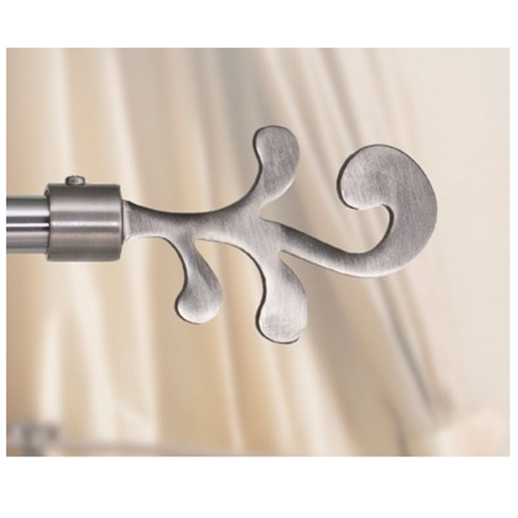 SWISH - TERMINALE/POMOLO PER BASTONI TENDE IN ACCIAIO NICKEL SATINATO ...