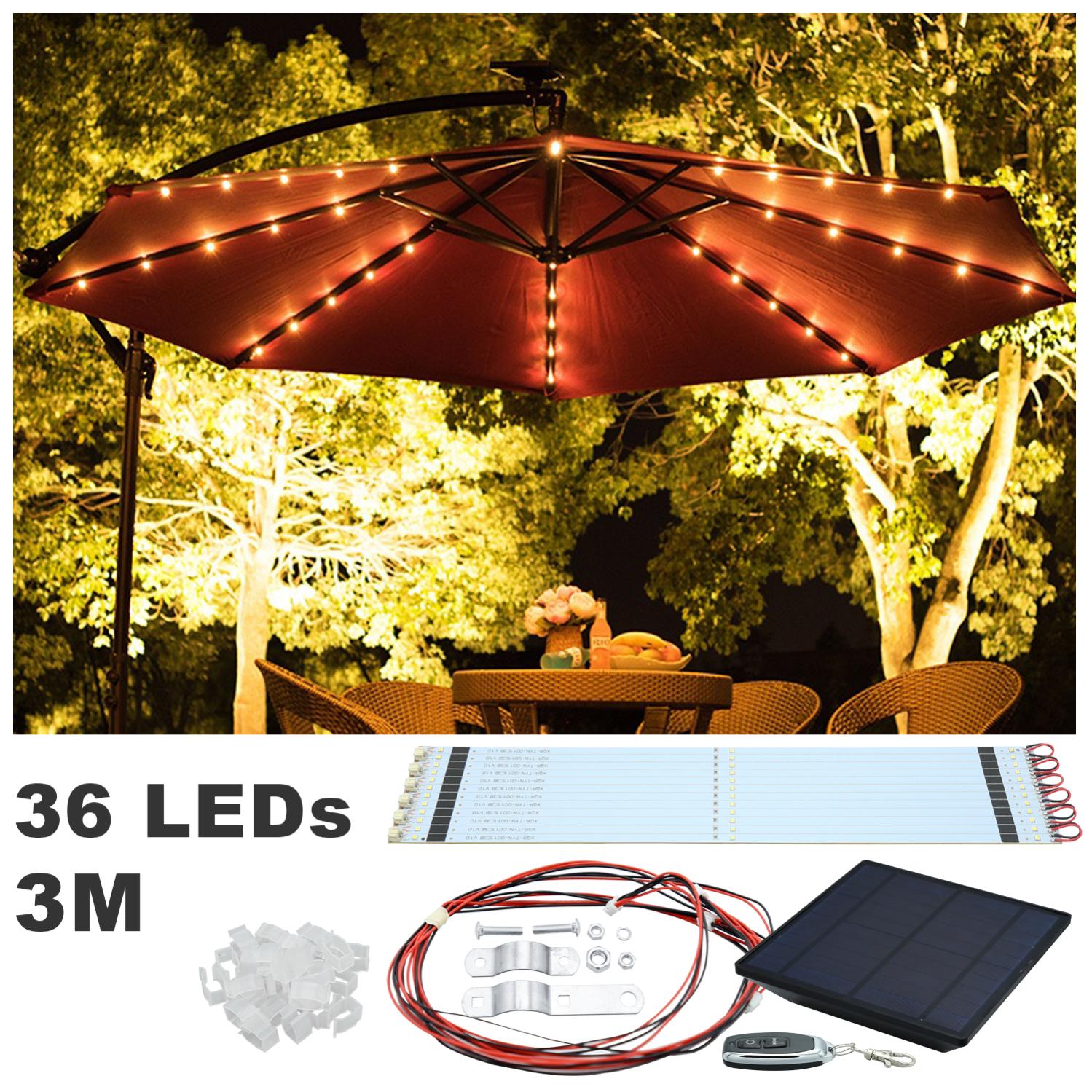 Solaire à LED pour parasol à 6 brins / 36 LEDs | Leroy Merlin