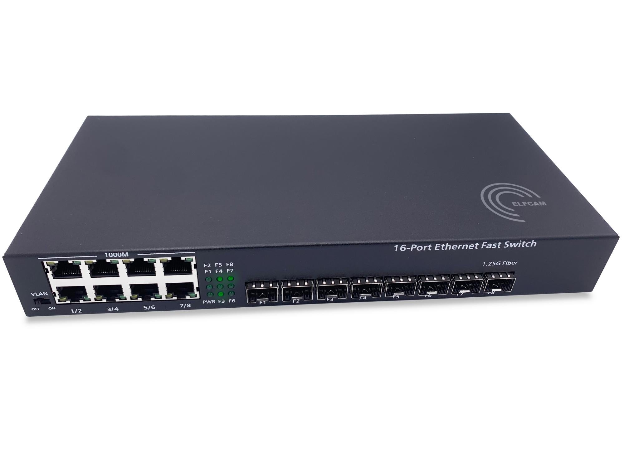 Elfcam® - Gigabit Ethernet Switch avec 4 SFP Ports et 2 Ports Ethernet ...