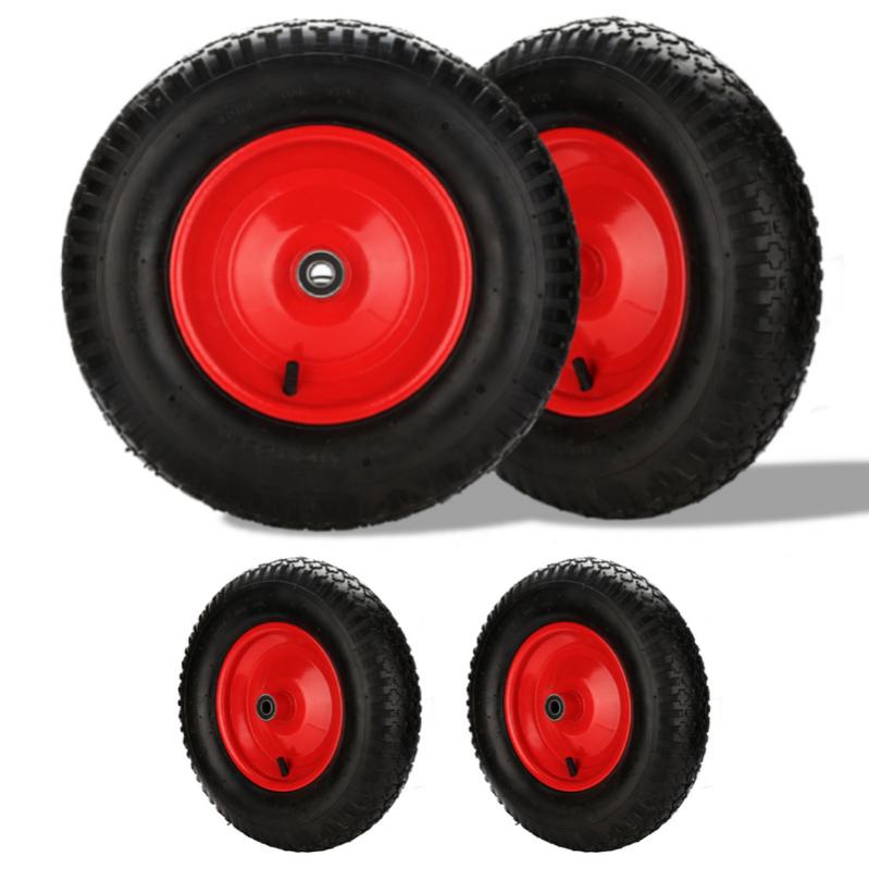 Roue de brouette avec essieu Pneu Roue en caoutchouc Roue de rechange ...