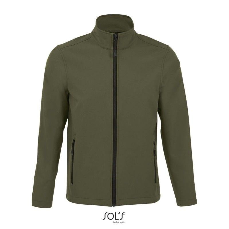 Sol's - Veste homme zippée softshell RACE MEN - Kaki - 3XL | Leroy Merlin