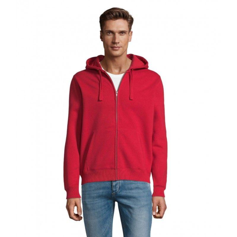 Sol's - Veste zippée homme à capuche SPIKE MEN - Rouge - 2XL | Leroy Merlin