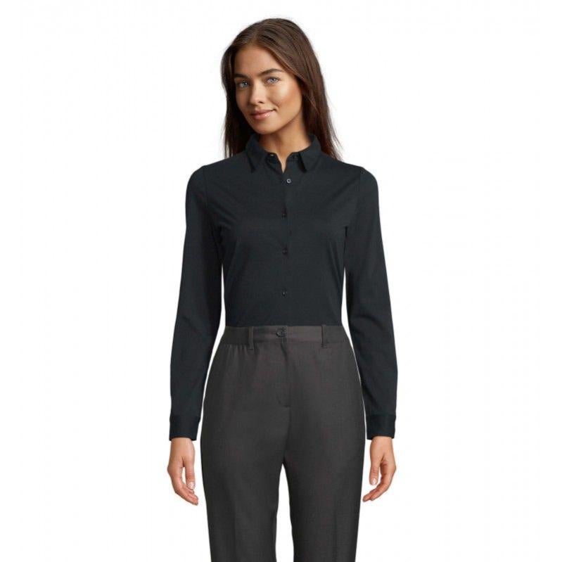 Neoblu - Chemise en jersey mercerisé femme BALTHAZAR WOMEN - Noir - L ...