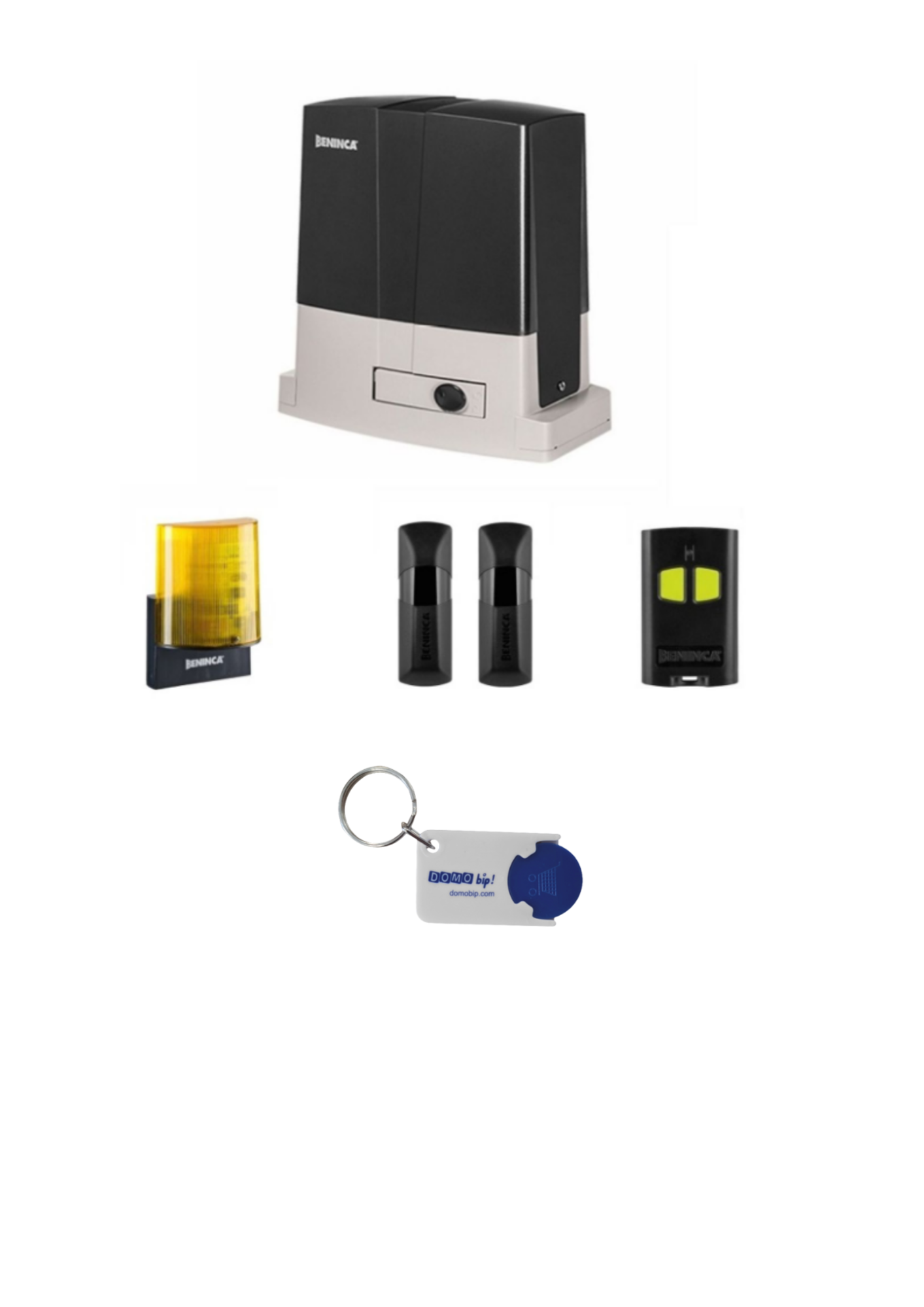 Kit MOTEUR BENINCA BULL 8M - KIT COMPLET POUR PORTAILS COULISSANTS + 1 ...