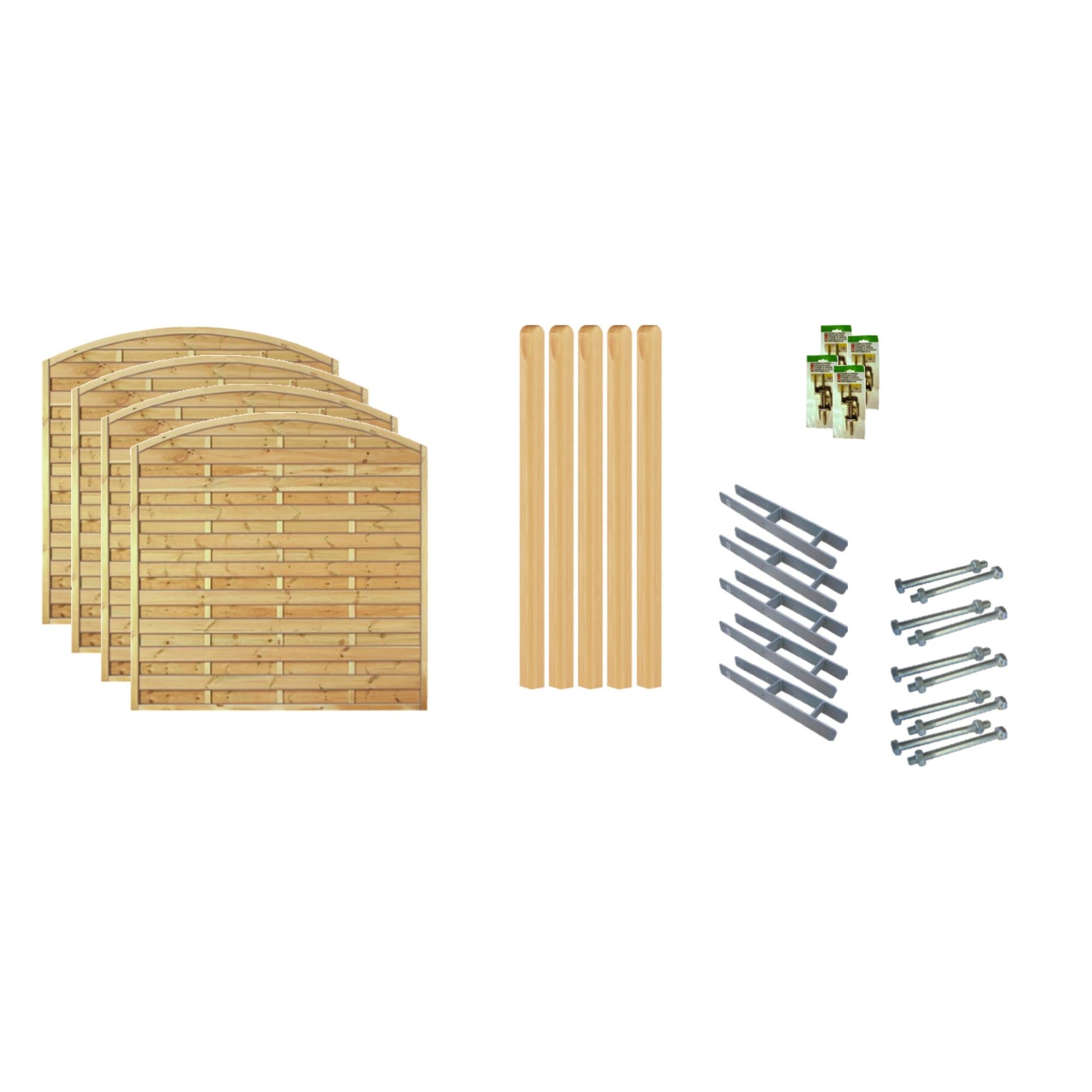 Jeu de clôtures pare-vue MADISON 2, 4 maxi arceaux 180x180 cm, pin ...
