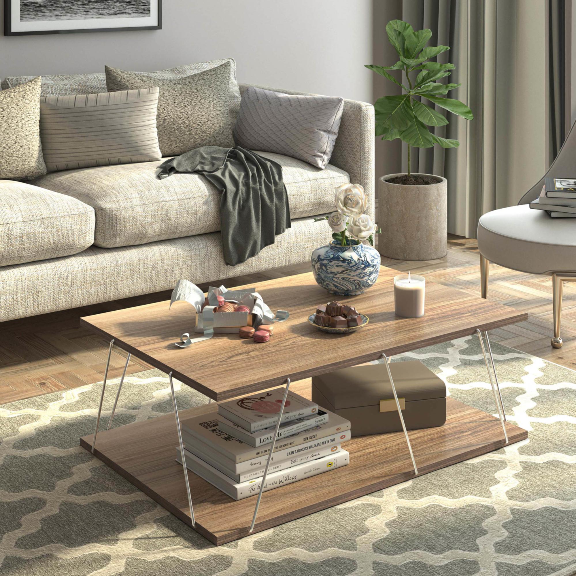 Tavolino da Salotto Tavolino Basso da Caffè 91 x 62 x 30 cm Tavolino ...