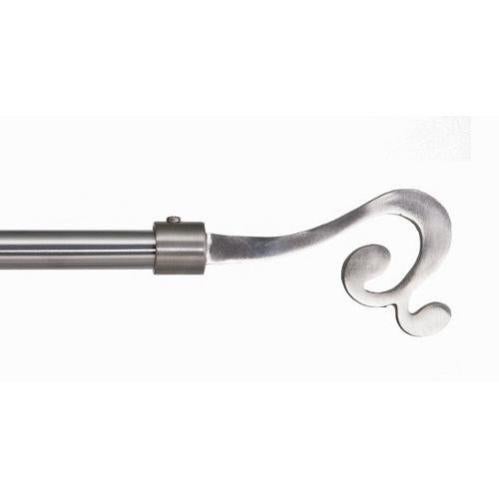 SWISH - TERMINALE/POMOLO PER BASTONI TENDE IN ACCIAIO NICKEL SATINATO ...