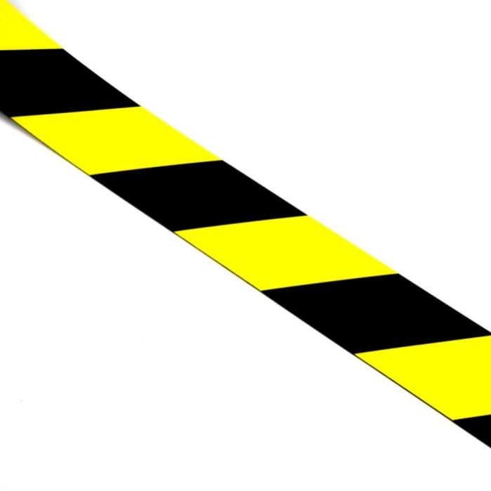 BANDE MAGNÉTIQUE SÉCURITÉ LONGEUR 1M X 10CM JAUNE ET NOIR | Leroy Merlin