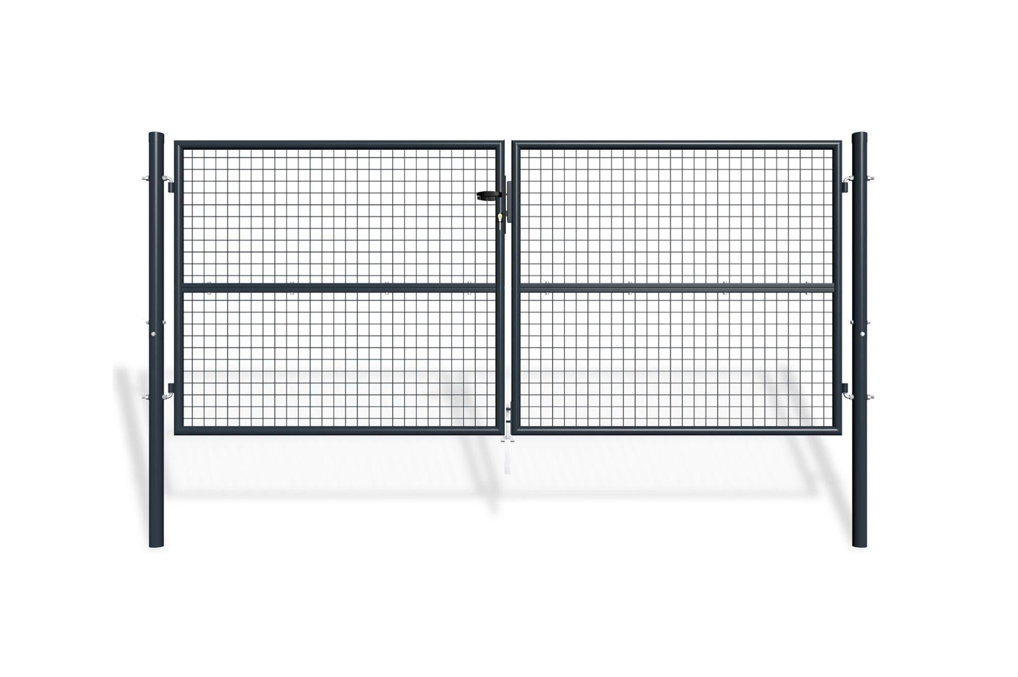 Cancello a battente in rete metallica 3m OLGA 300B130 Grigio | Leroy Merlin