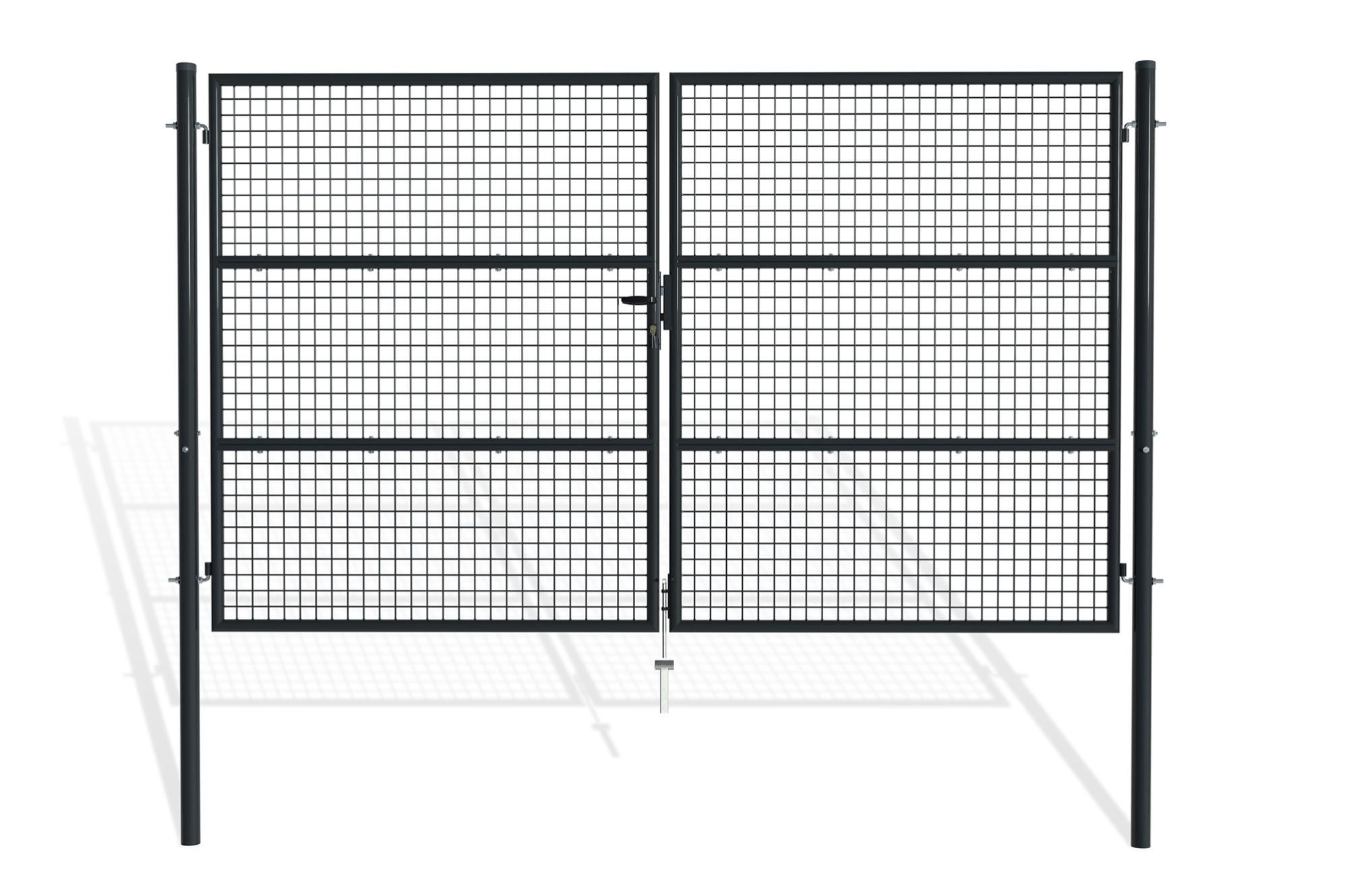 Cancello a battente in rete metallica 3m OLGA 300B180 Grigio | Leroy Merlin