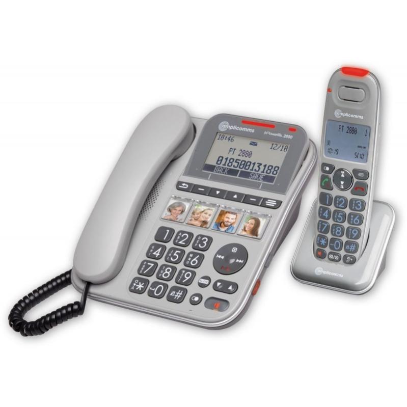 Powertel 2880 Téléphone fixe filaire senior avec combiné additionnel ...