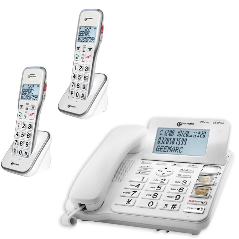 Téléphone Fixe Senior 595 Trio Classic, Geemarc | Leroy Merlin