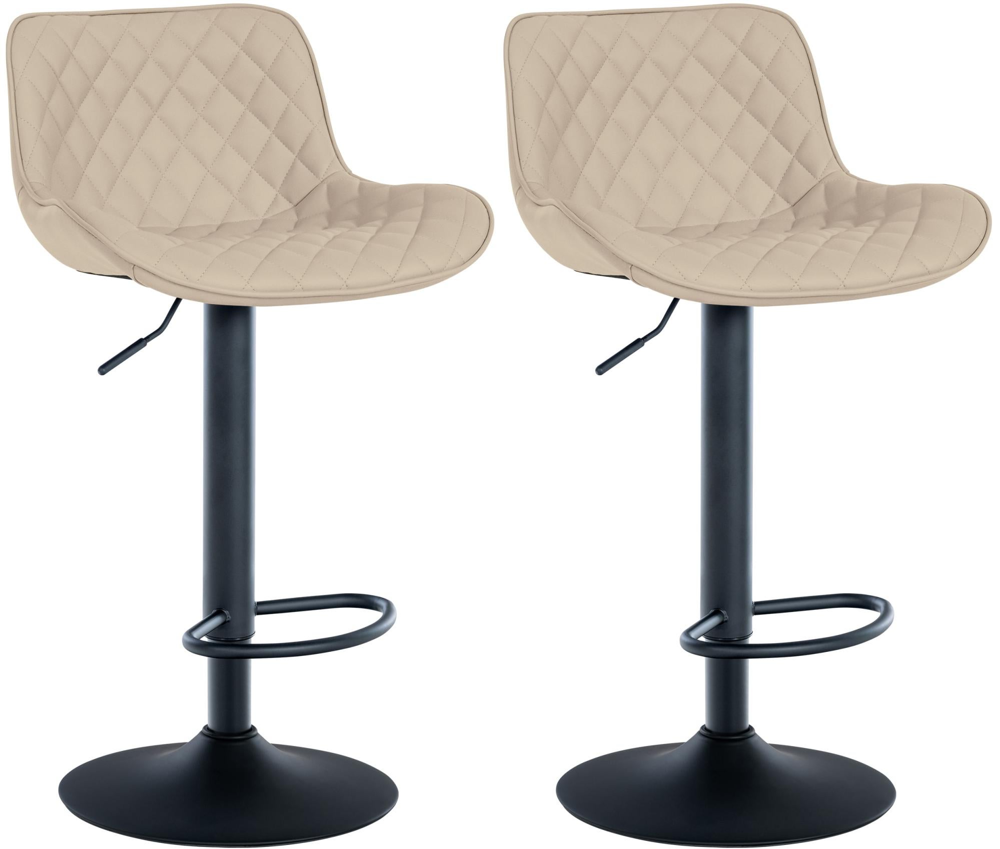 Set di 2 Sgabello da bar Minosa crema|Finta pelle | Leroy Merlin