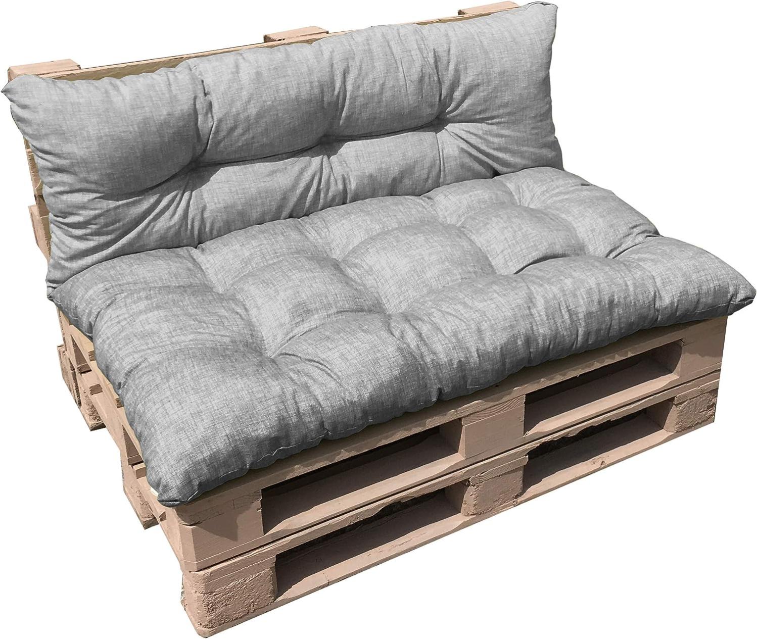 DOLCI SOGNI Cuscini da Esterno per Pallet 120x80 cm + Schienale 120x40 ...