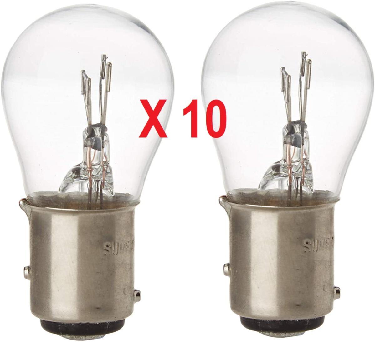 Lot de 20 ampoules BIFIL 12V 21,5W BAY15D - Lampes feux arriere - STOP ...