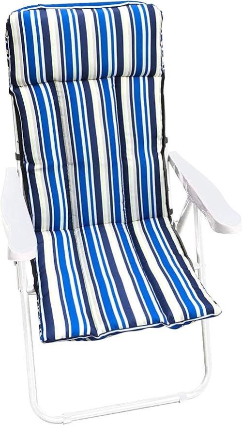 Garden Friend Poltrona Ischia Multiposizione 58x68x106h cm a righe blu ...