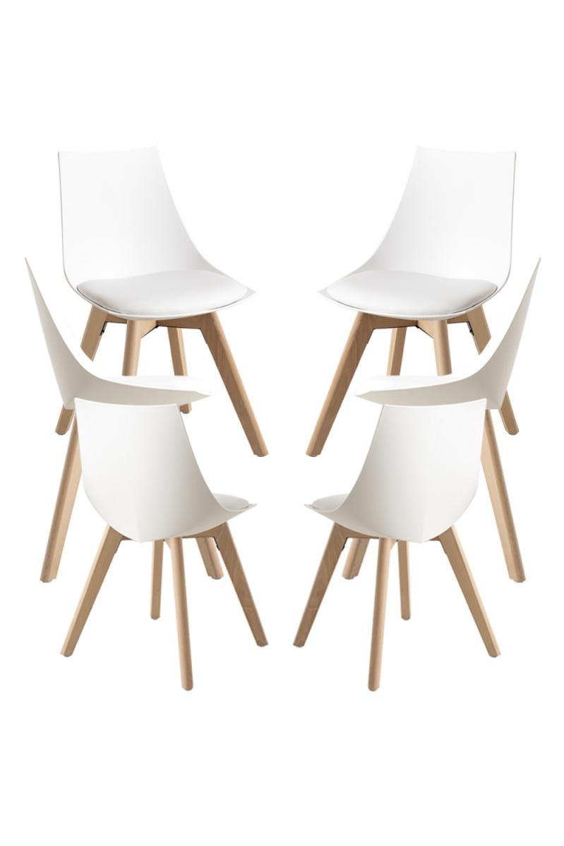 Pack 6 Sillas Blok - Blanco | Leroy Merlin