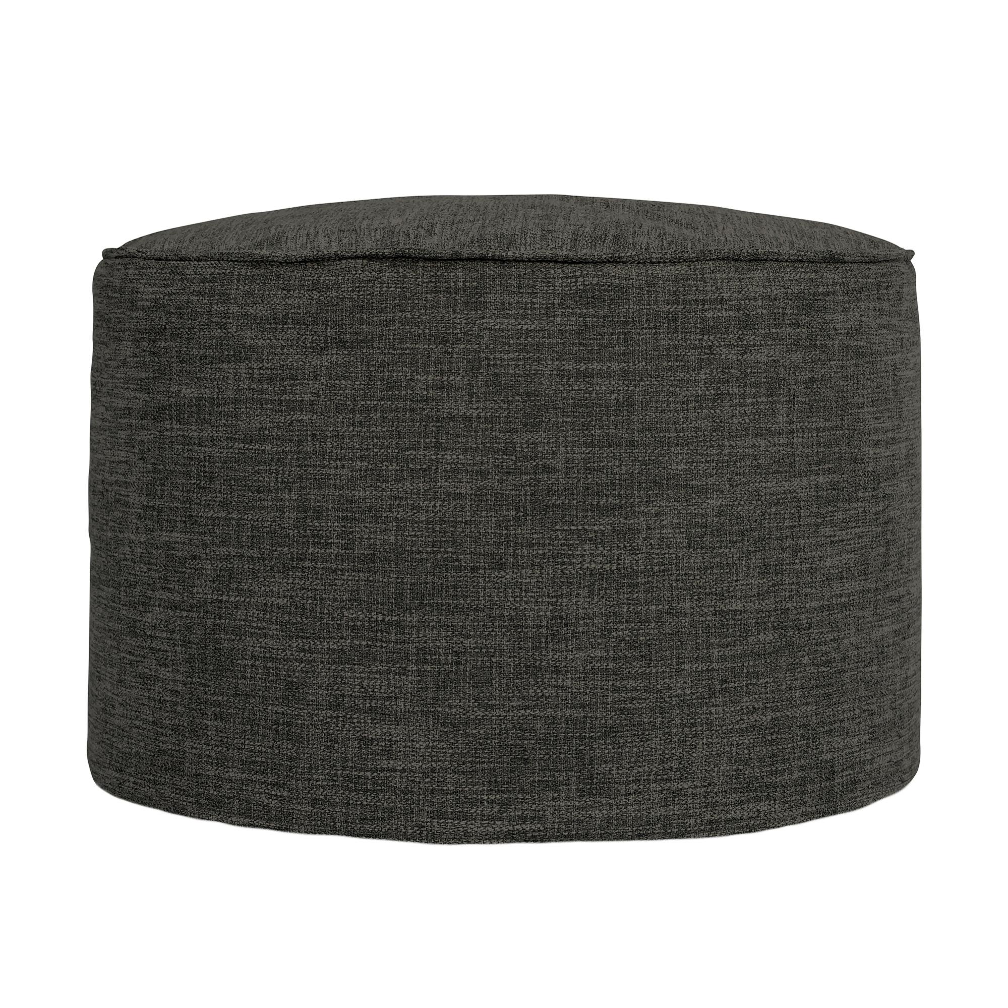 Pouf rond Icon gris anthracite, 55x55cm | Leroy Merlin