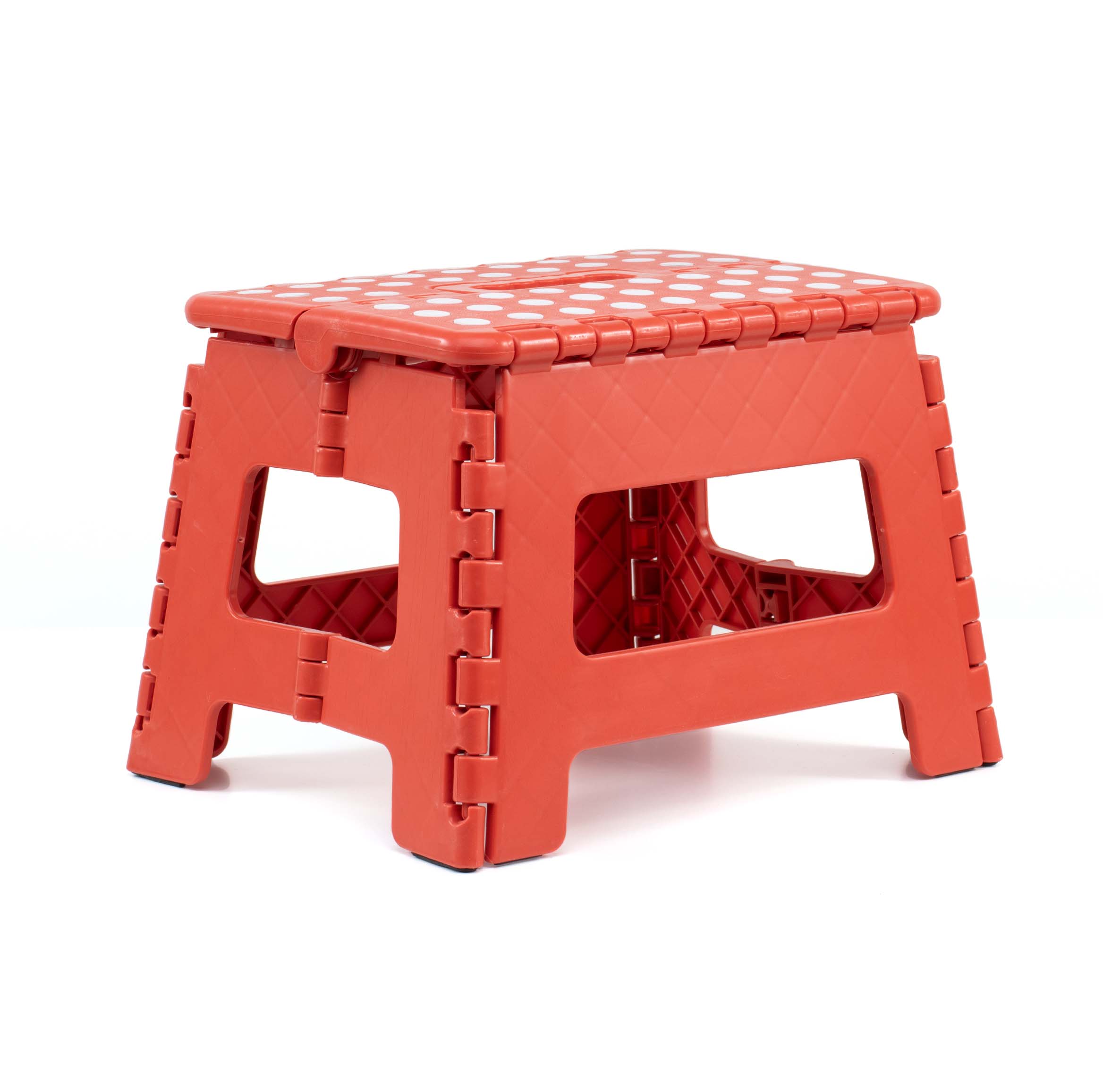 Tabouret Pliant PVC - Pois Rouges (22 cm x 29 cm) | Leroy Merlin