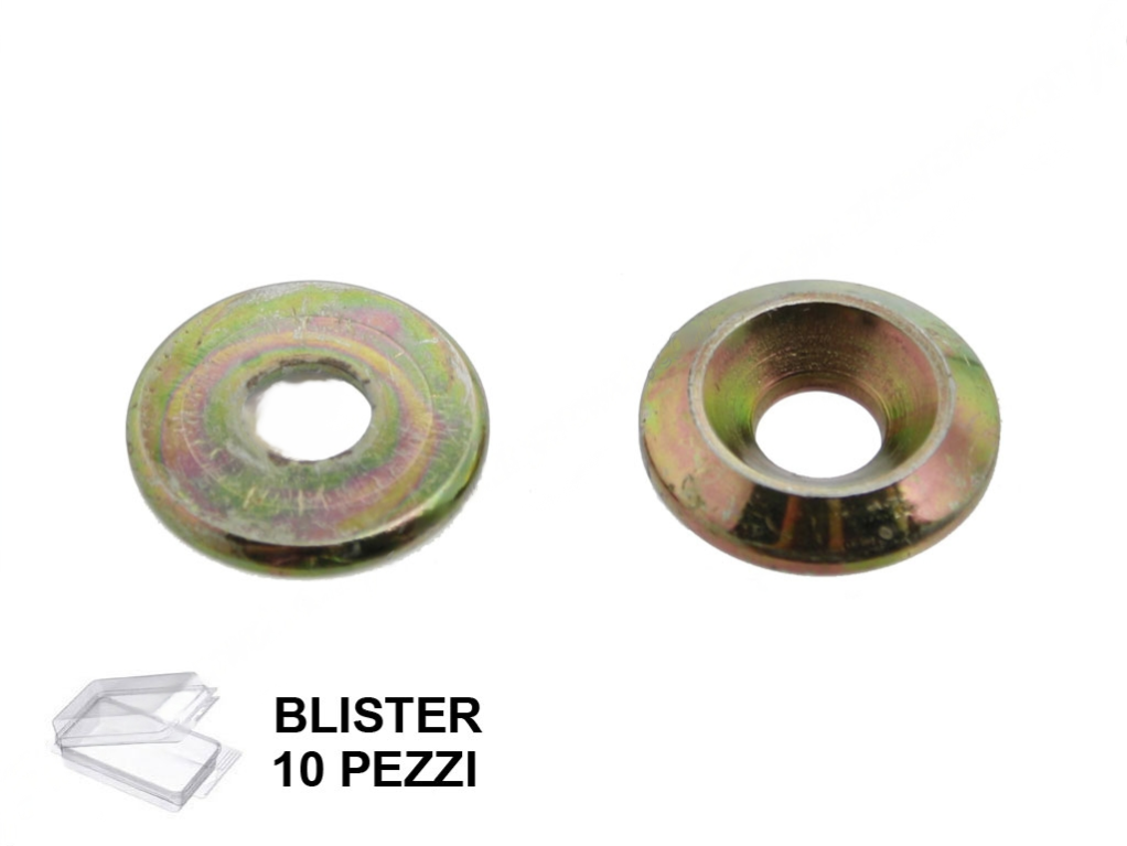 RONDELLA CONICA PER VITE TT d.9,5 x25mm ESTERNO ZINCATA GIALLA IN ...