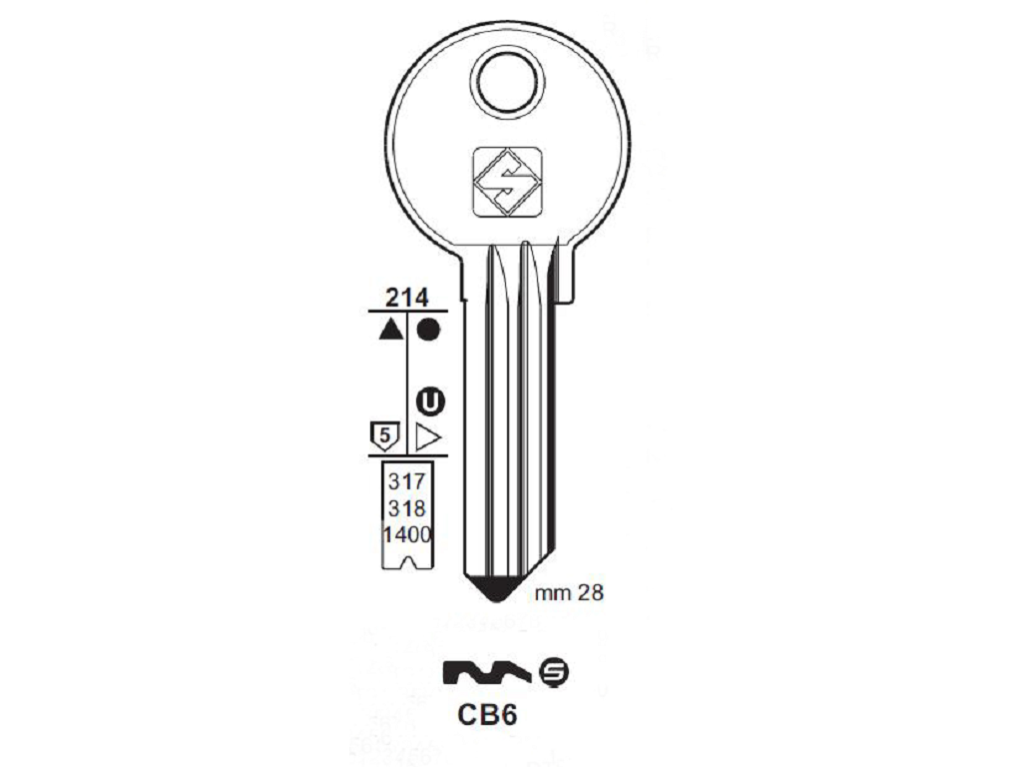 CHIAVE GREZZA SERRATURE-CILINDRO CORBIN CB6 | Leroy Merlin