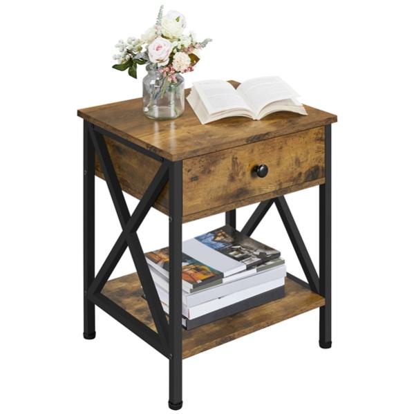 Yaheetech Tables de Chevet en Bois Table de Nuit Industrielle 45 x 40 x ...