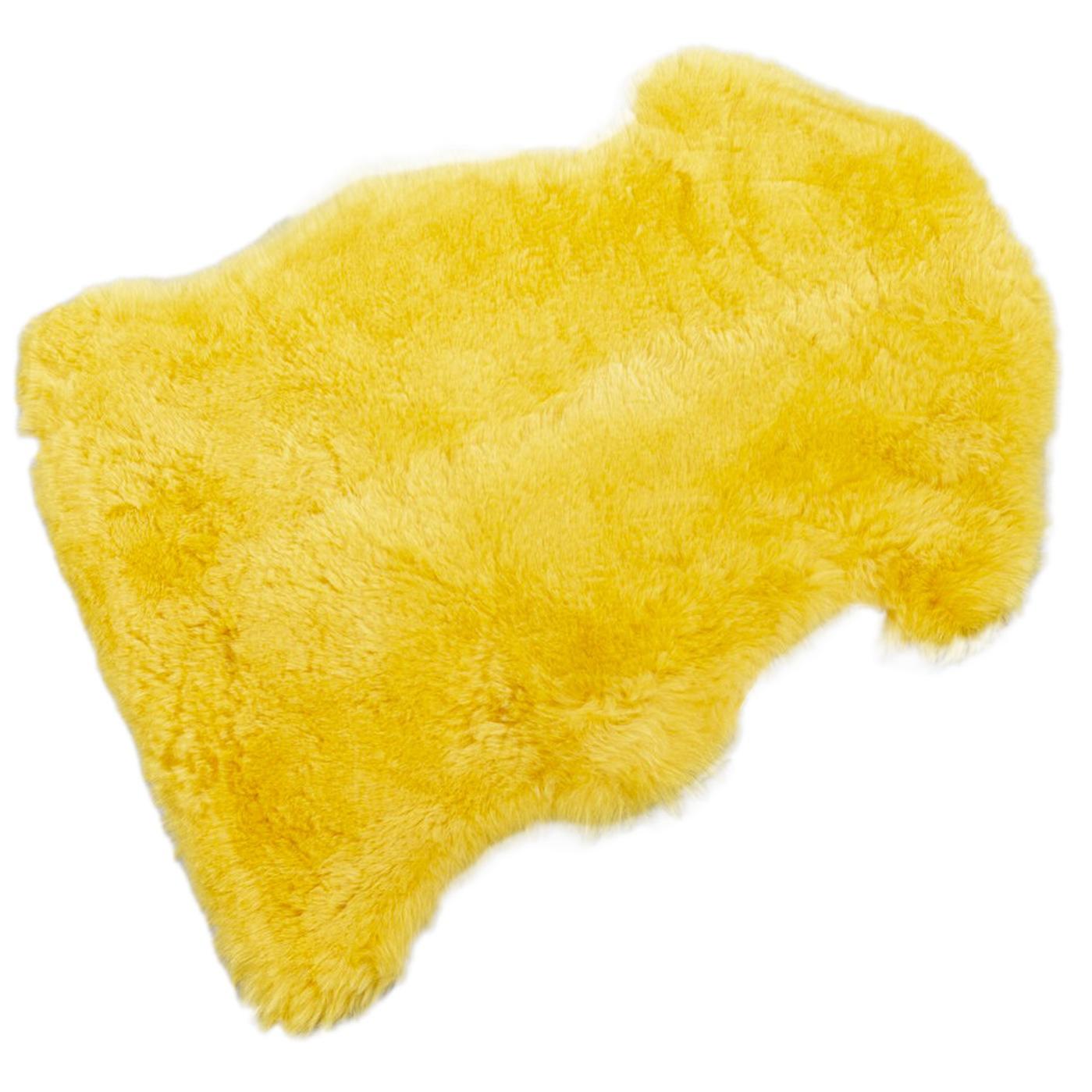Peau de mouton Heidi jaune 85x60cm Kare Design | Leroy Merlin
