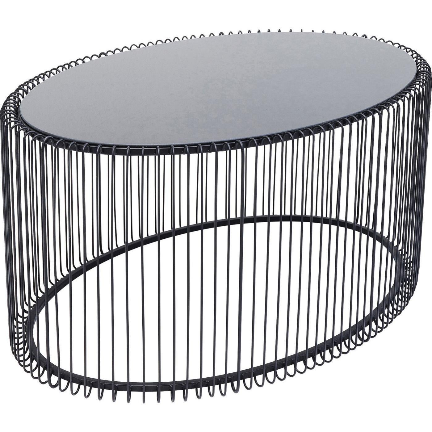 Table basse ovale Wire 60x90cm noire Kare Design | Leroy Merlin