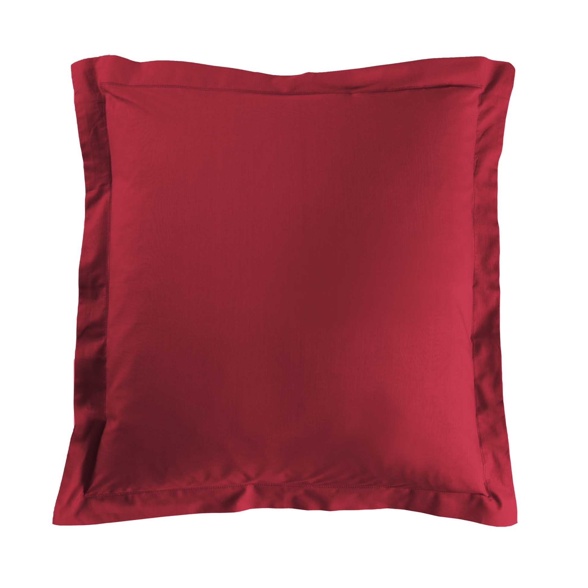 Taie d'oreiller 63 x 63 cm Couleur emotion rouge marsala | Leroy Merlin