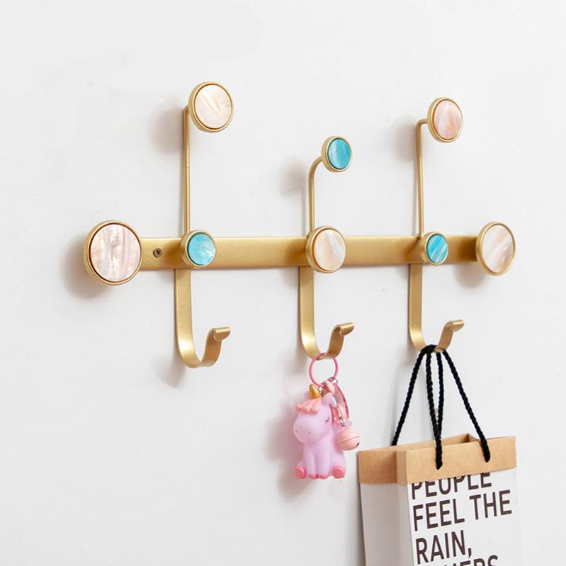 Appendiabiti Geometrico da Muro in Metallo Dorato - Dotato di 3 Ganci | Leroy Merlin