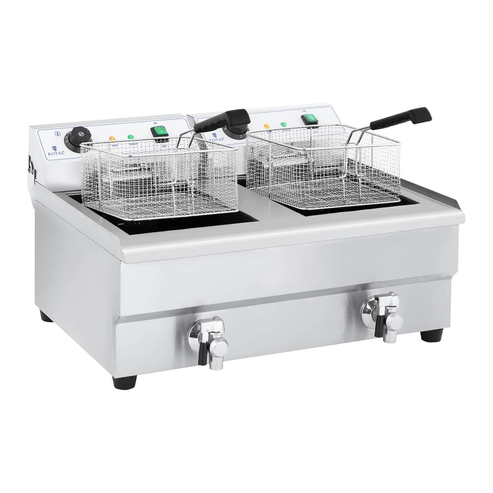 Friteuse électrique de restaurant double professionnelle 2 x 3 200 ...