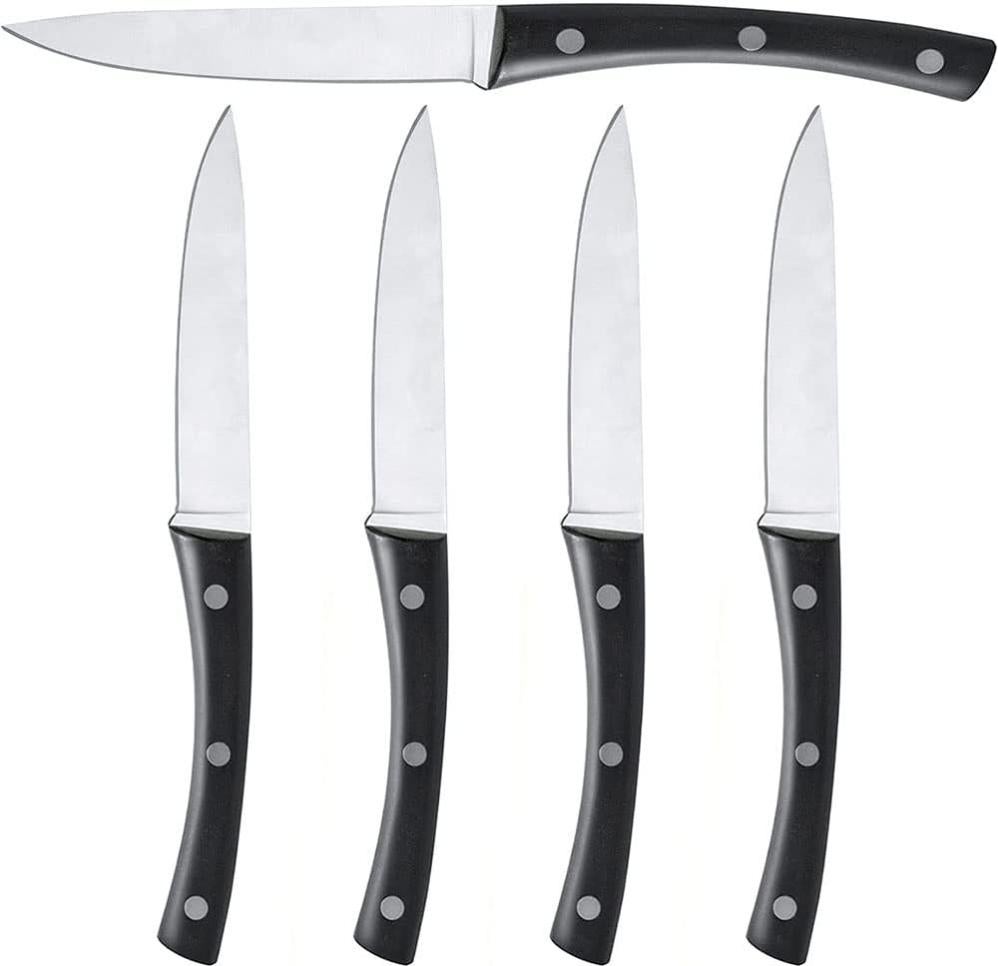 Coltello angus da carne tavola bistecca manico chiodato set6 per pizza ...